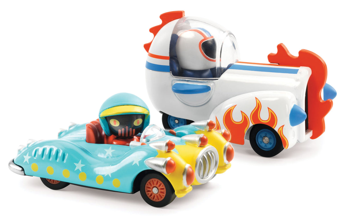 Blue Streak + Astro Rocket Crazy Motors Cars — Menus and Music