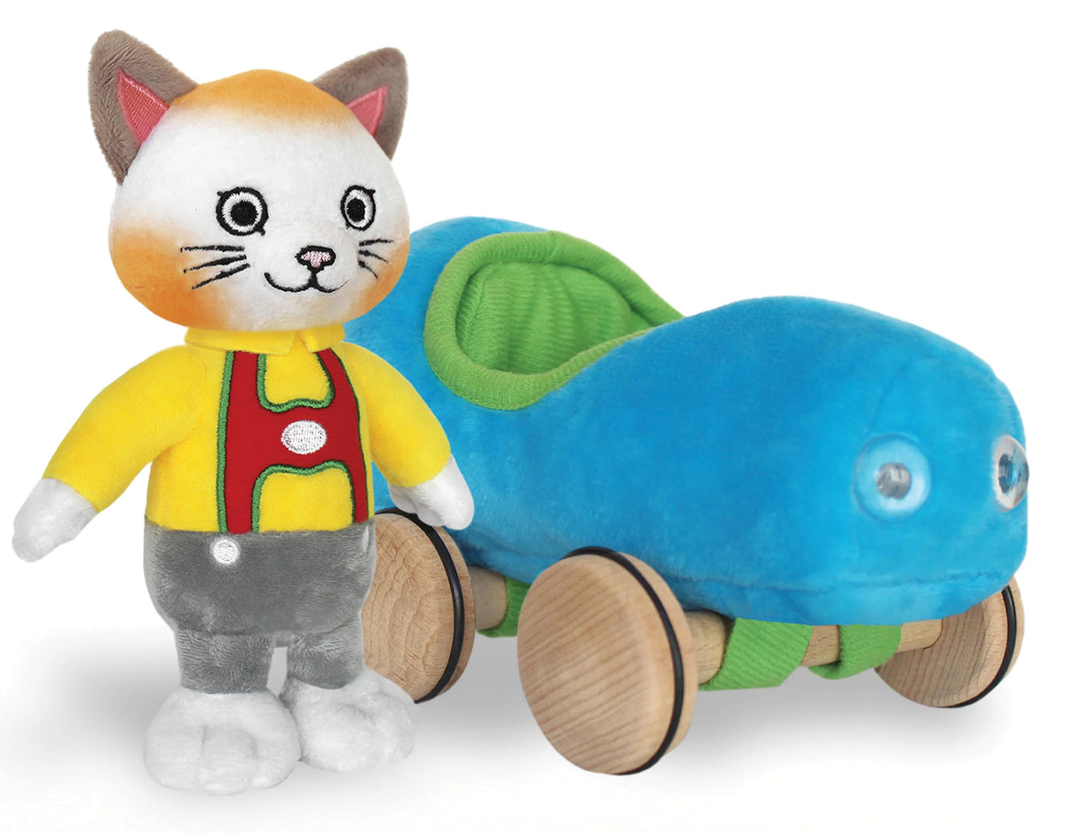 Richard Scarry’s Huckle Cat Plushie with Blue Car — Menus and Music