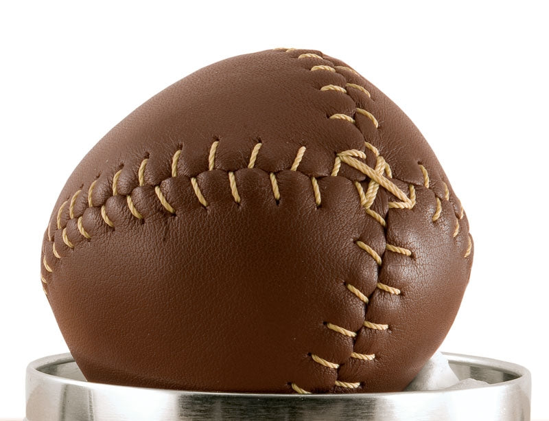 Brown 1850's Lemon Peel Leather Replica Baseball — Menus and Music