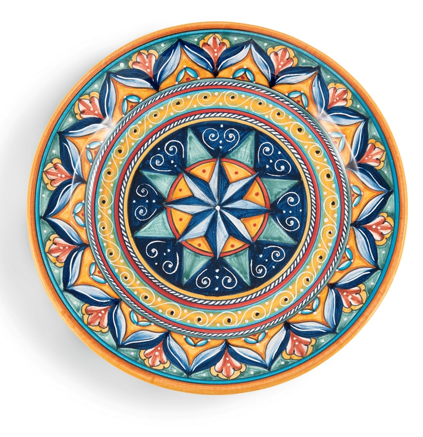 Large Deruta Platter geometric pattern — Menus and Music