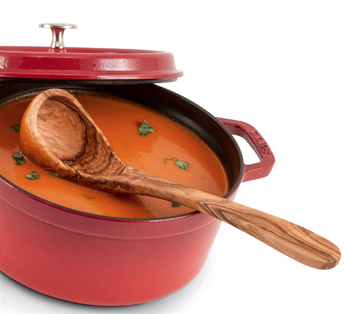 Large Ladle made of Olive Wood — Menus and Music